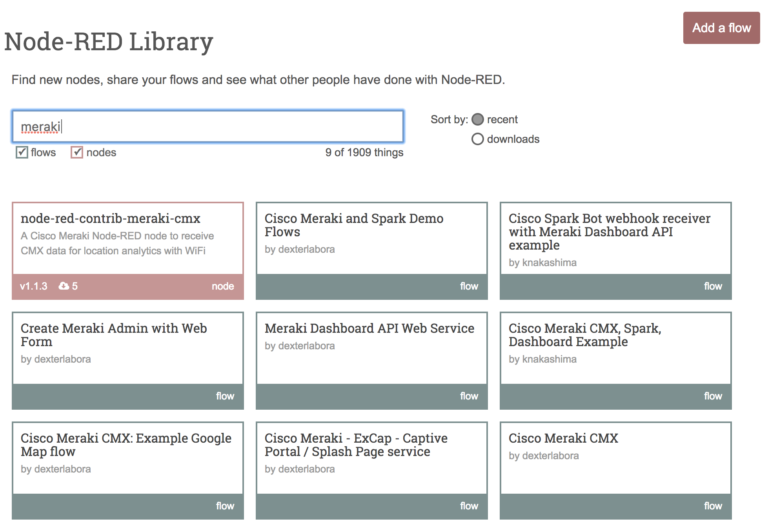 Using Meraki APIs with Node-RED - Developer Hub – Homepage - Cisco Meraki Developer Hub