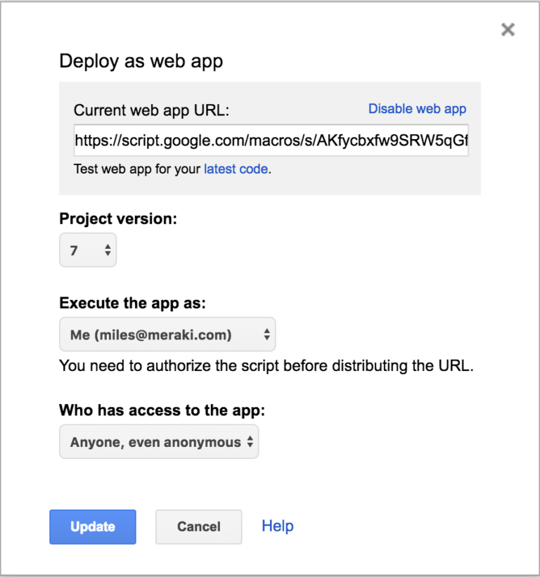 Meraki Dashboard Alerts with Google Sheets - Meraki Developer Hub ...